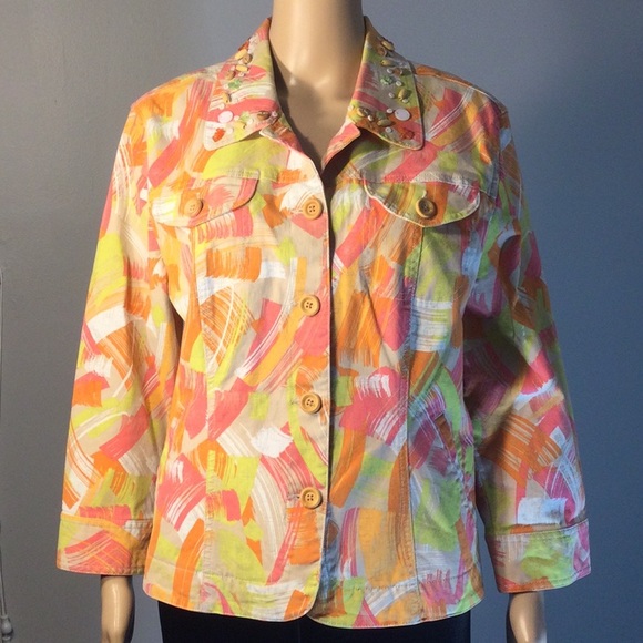 Ruby Rd. | Jackets & Coats | Ruby Rd Colorful Jacketblazer With Four ...